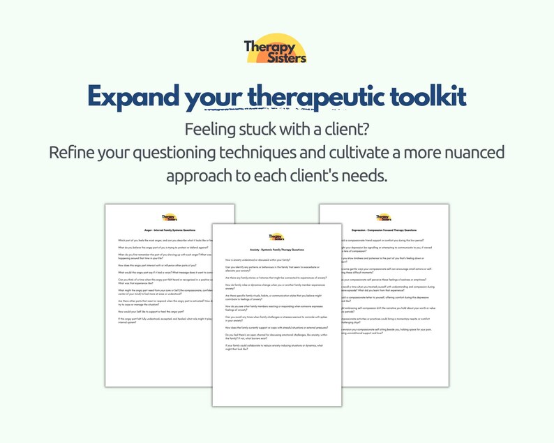 Therapist Resource Bundle 500 Therapy Questions 200 SMART Goals for ...