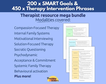 SMART Goals Treatment Planning Guide Therapy Interventions Therapy ...
