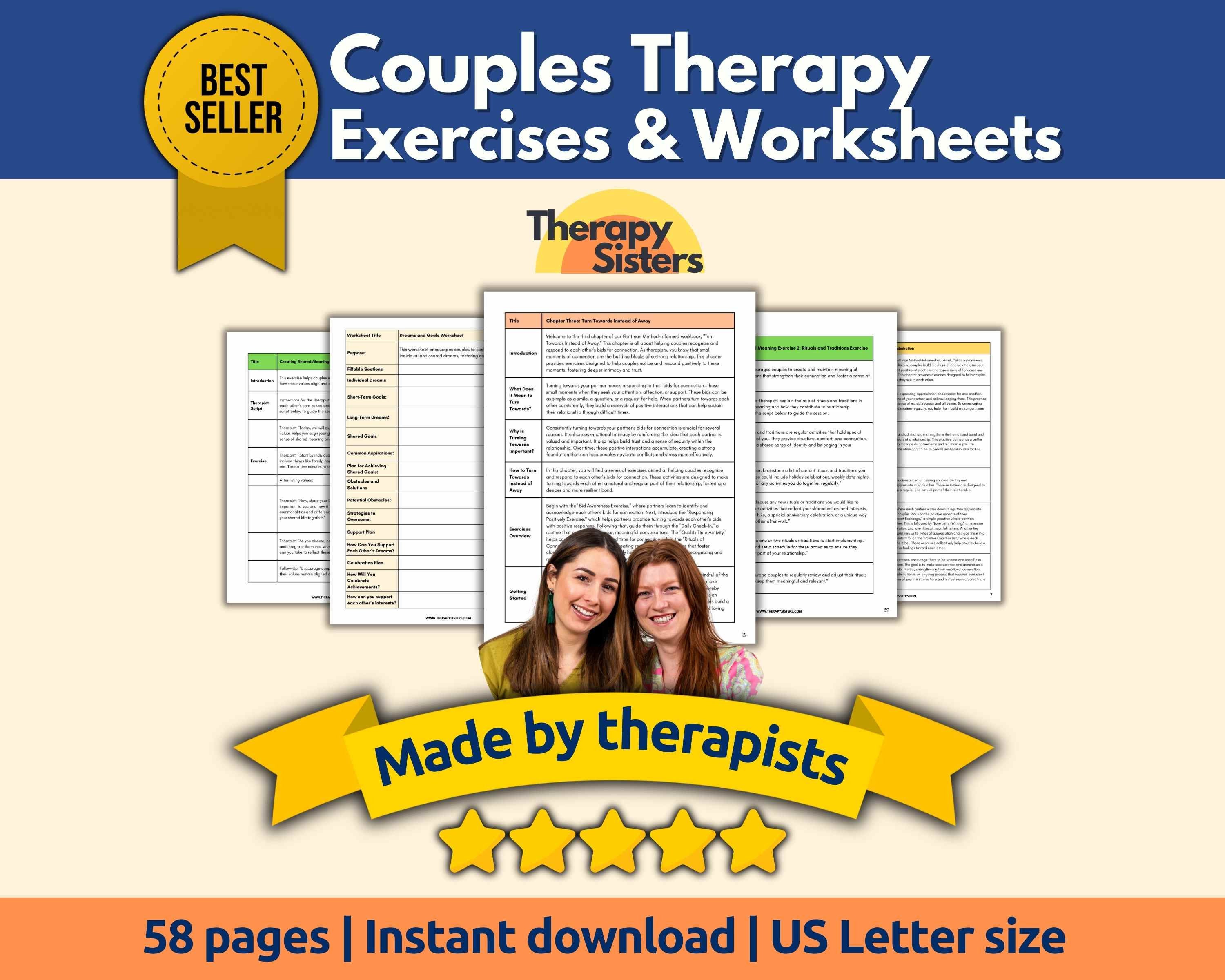 Couples Therapy Exercises and Fillable Worksheets | Communication Tools ...