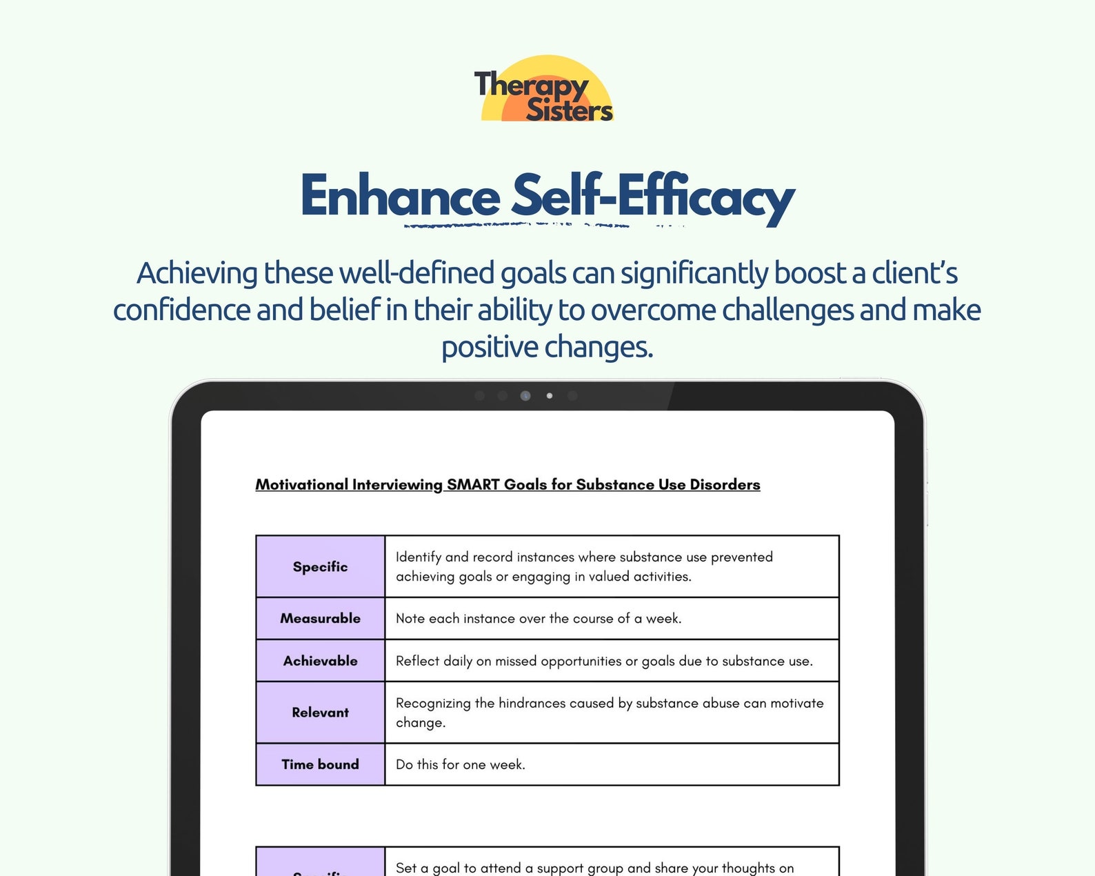 MI SMART Goals for Sobriety and Addiction Treatment Planning Substance ...