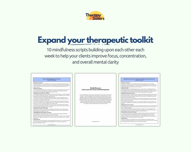 10-week 15-minute Guided Meditation Scripts Therapy Resources Therapy ...