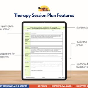 10 Week CBT Session Plans | CBT Activities Therapy Scripts Progress ...