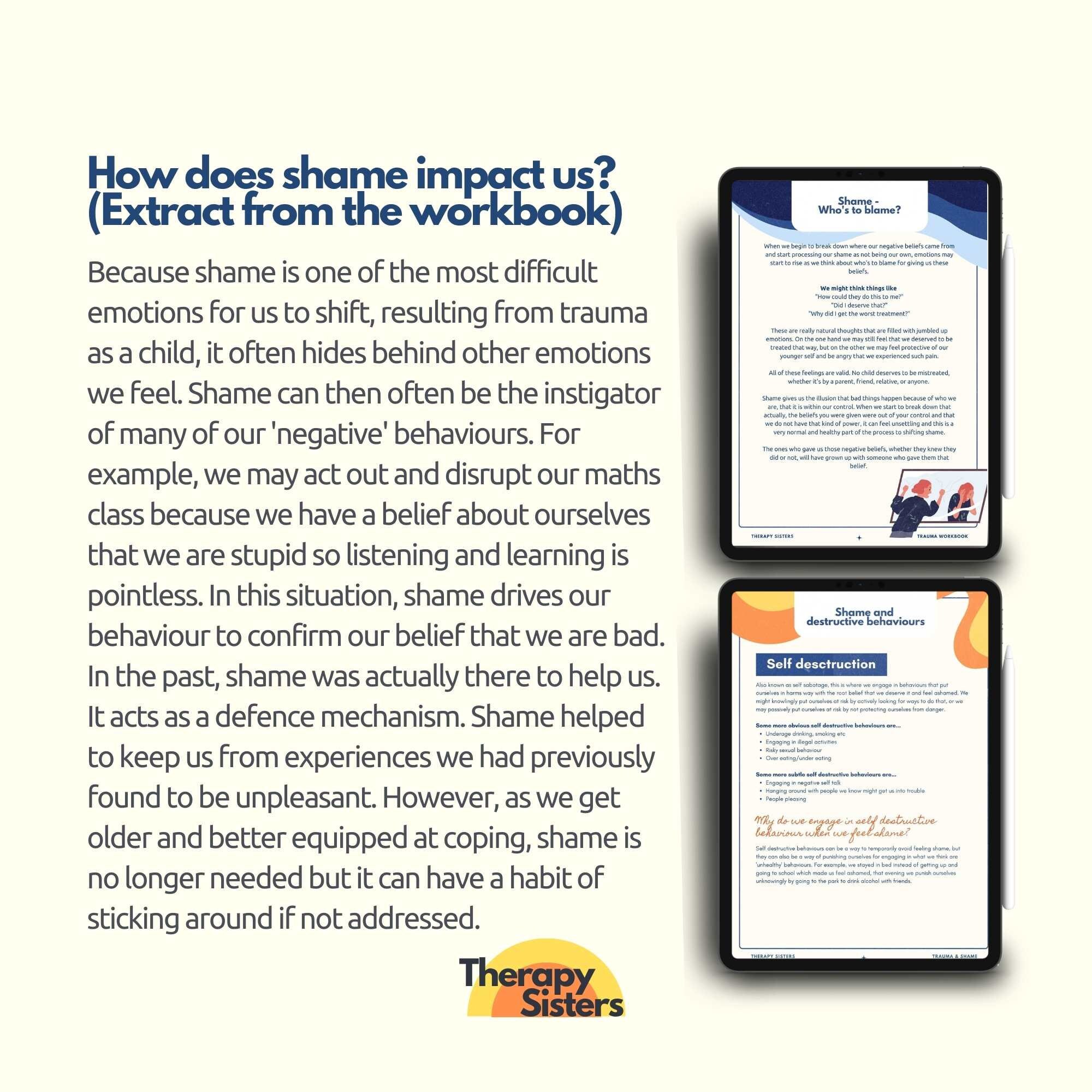 Trauma Shame Processing Workbook Trauma Journal Printable CBT Anxiety ...