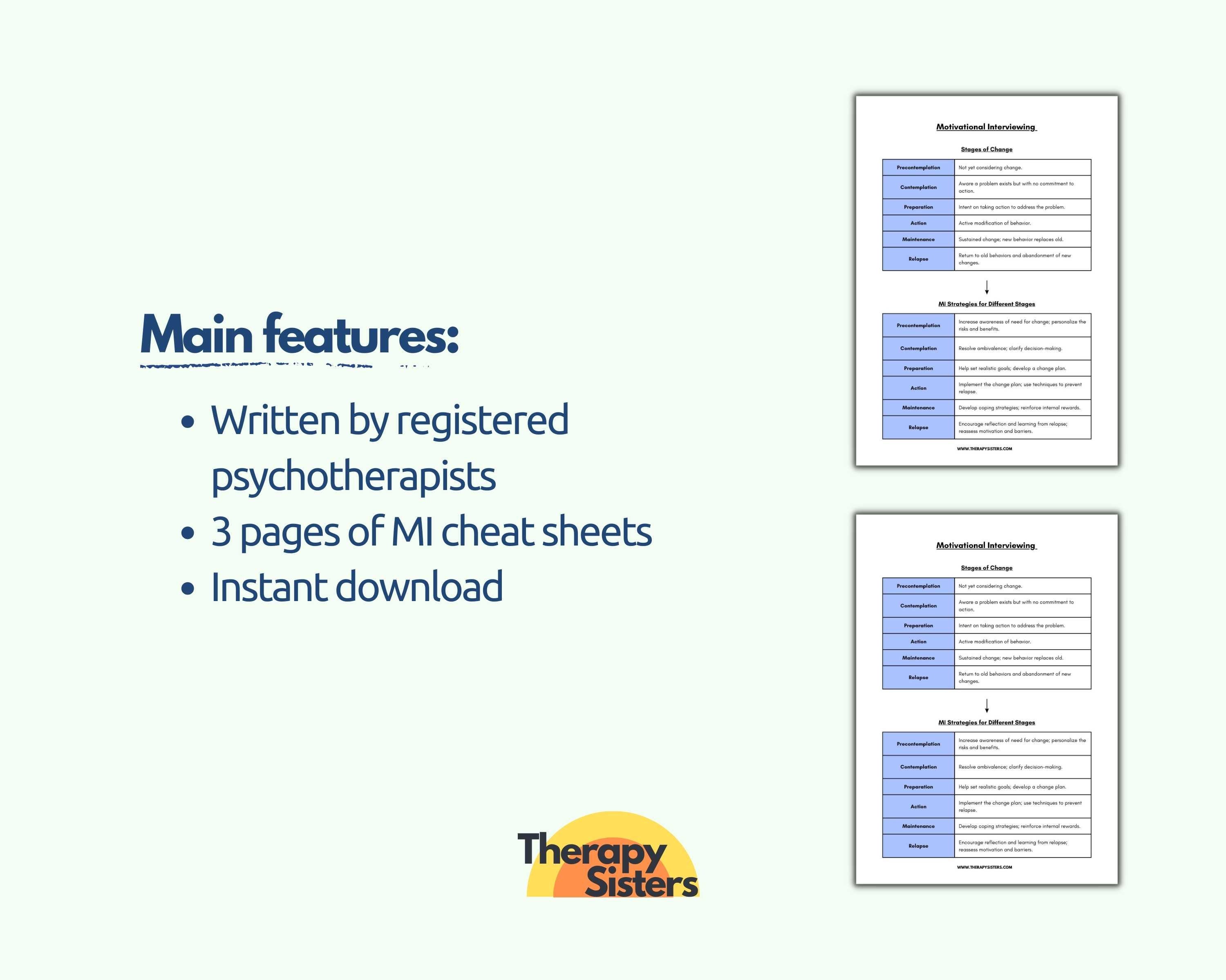 Motivational Interviewing Therapy Cheat Sheets MI Therapy Psychotherapy ... Motivational Interviewing Therapy Cheat Sheets MI Therapy Psychotherapy ...