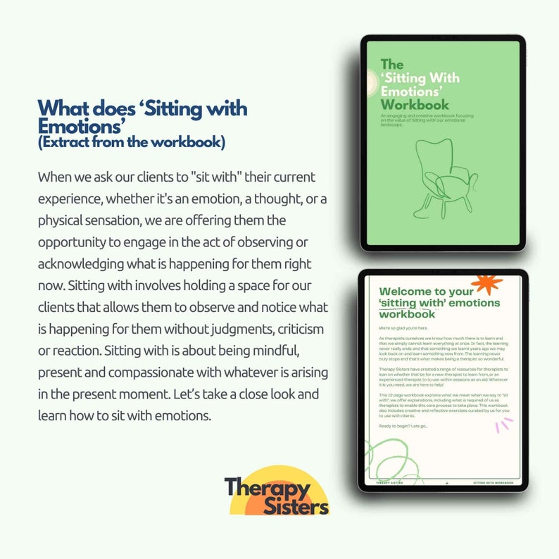 Sitting With Emotions Worksheets for Professionals | Sitting With ...