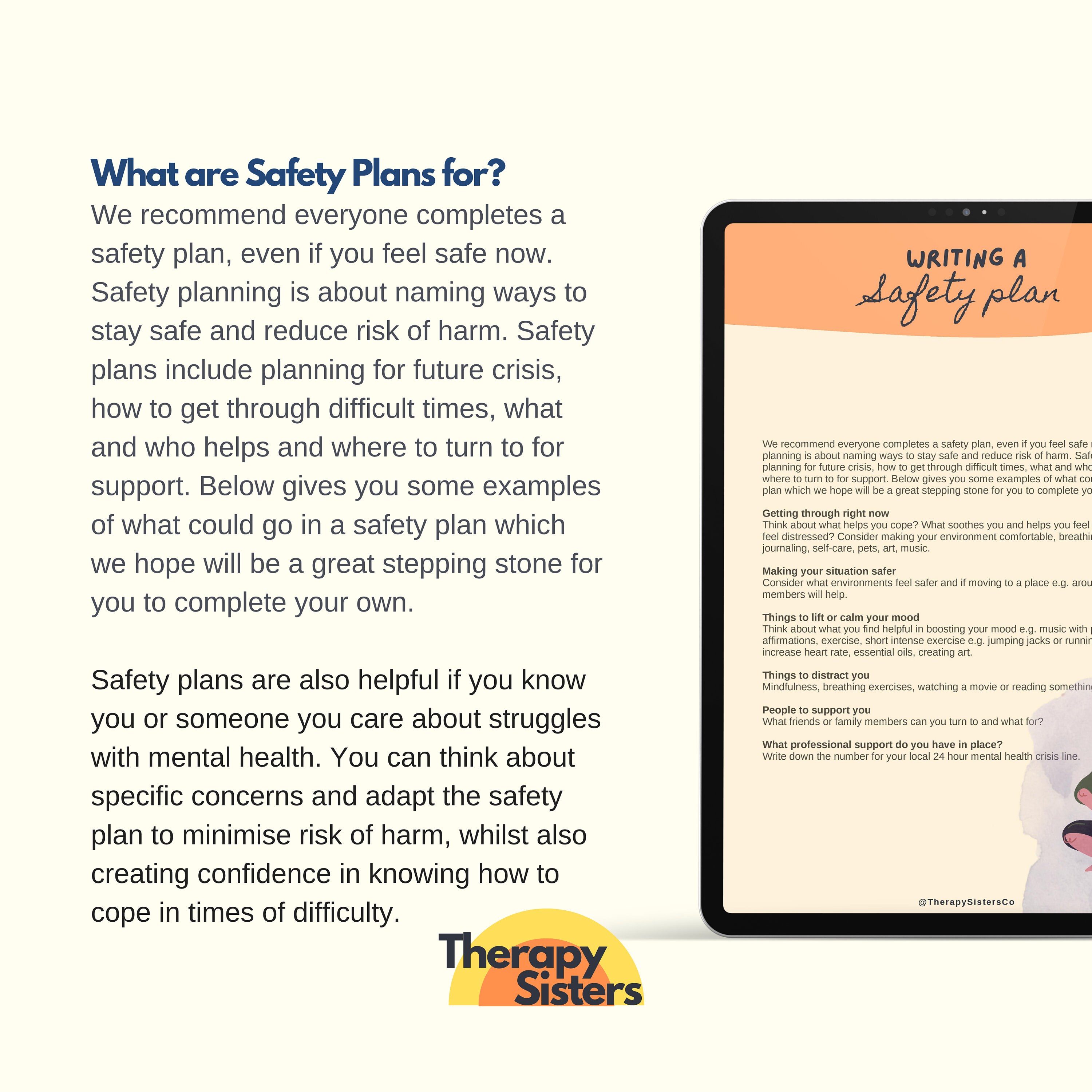 Safety Plan Worksheets | Crisis Plan Workbook Suicide Ideation BPD ...