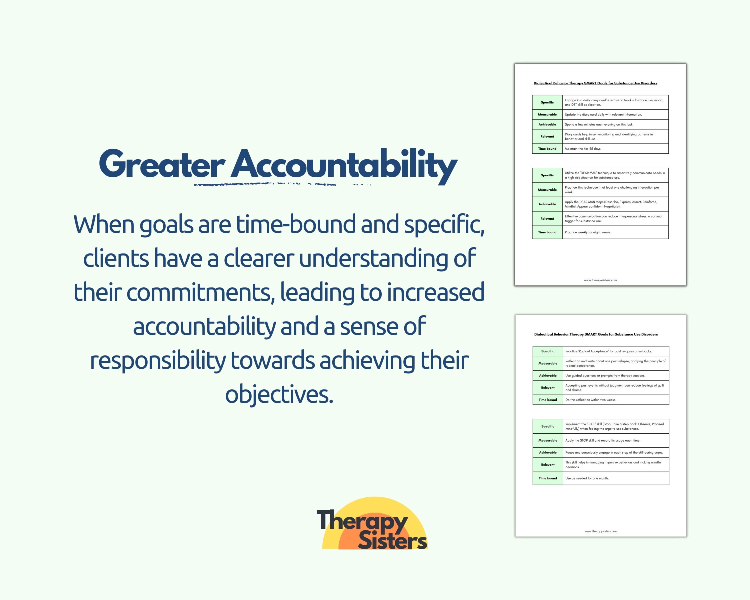 DBT SMART Goals for Sobriety and Addiction Treatment Planning ...