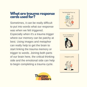 Trauma/ptsd Response Cards | Teen Therapy Card Deck Counselling Tool ...