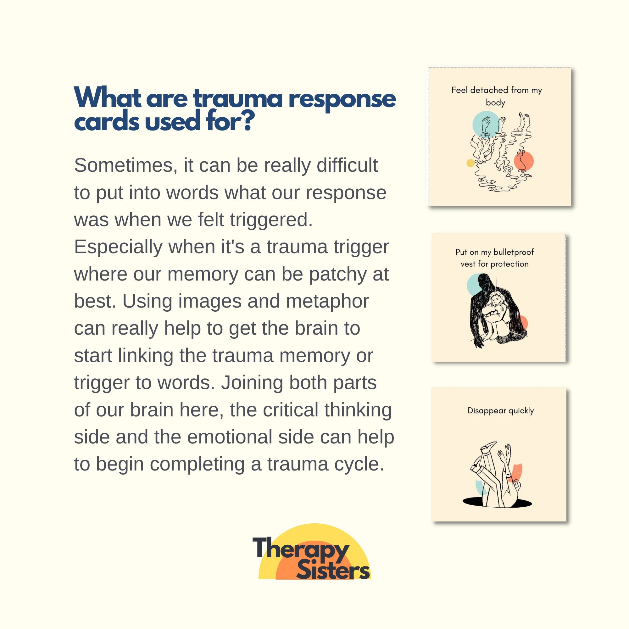 Trauma/ptsd Response Cards Teen Therapy Card Deck Counselling Tool ...