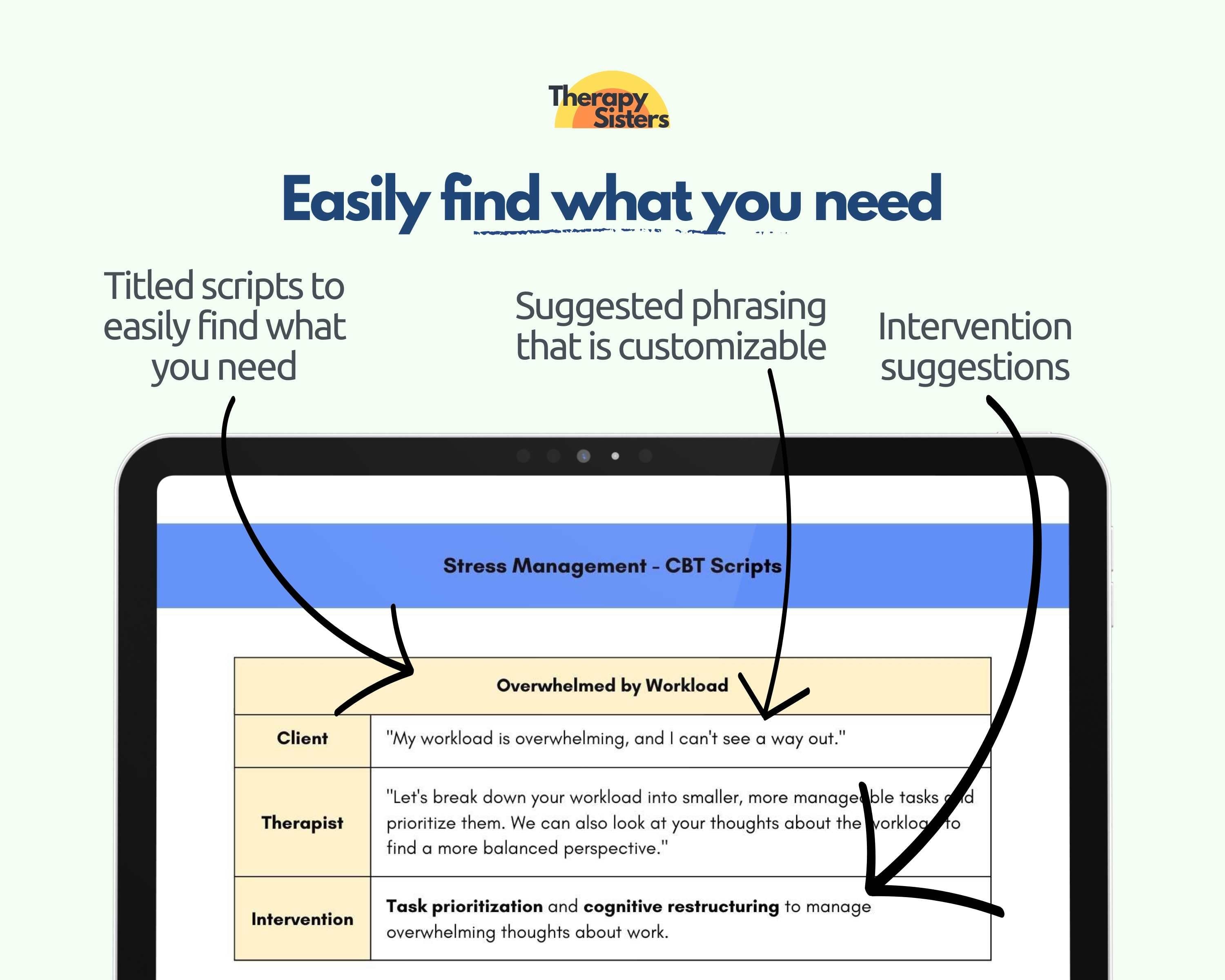 CBT Therapy Session Scripts Therapy Note Sentence Starters Therapy ...