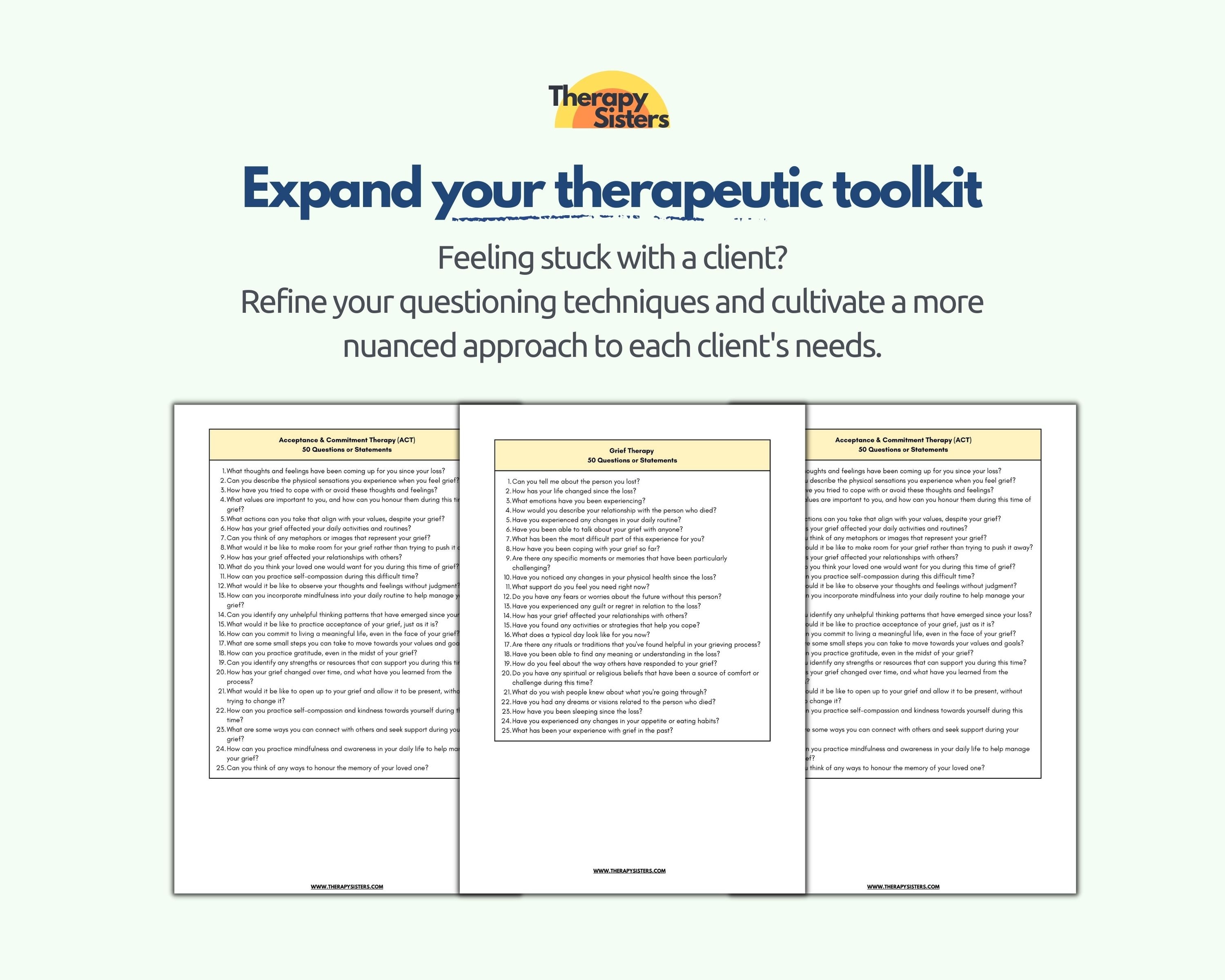 700 Grief Therapy Questions Grief and Loss Therapy Interventions ...