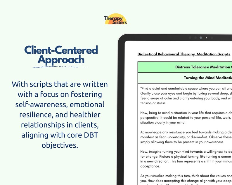 DBT Meditation Scripts | DBT Cheat Sheet Social Worker CBT Tools Diary ...