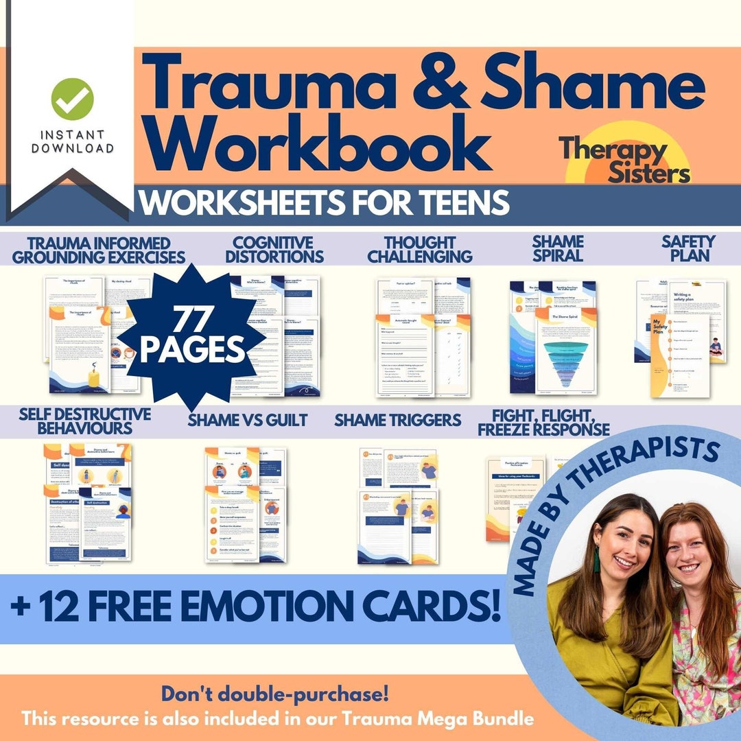 Trauma Shame Processing Workbook | Trauma Journal Printable CBT Anxiety ...