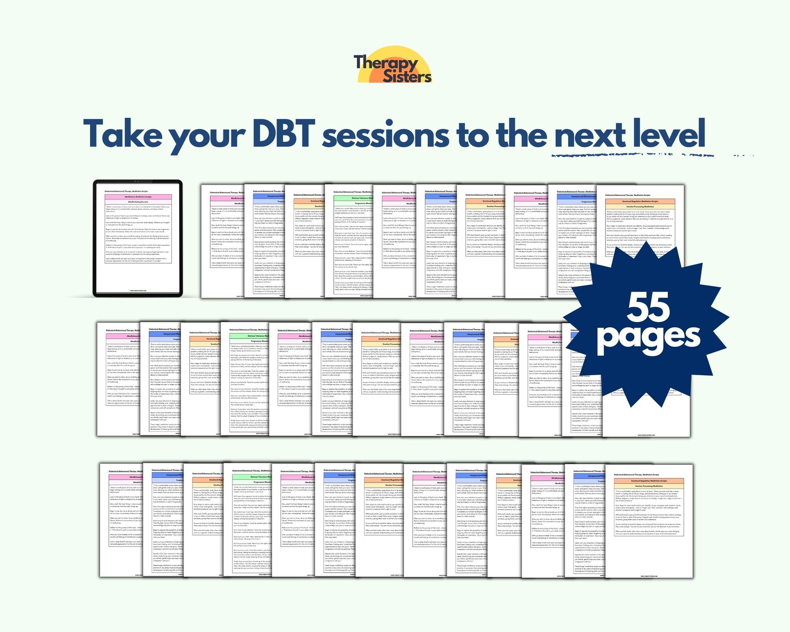 DBT Meditation Scripts | DBT Cheat Sheet Social Worker CBT Tools Diary ...