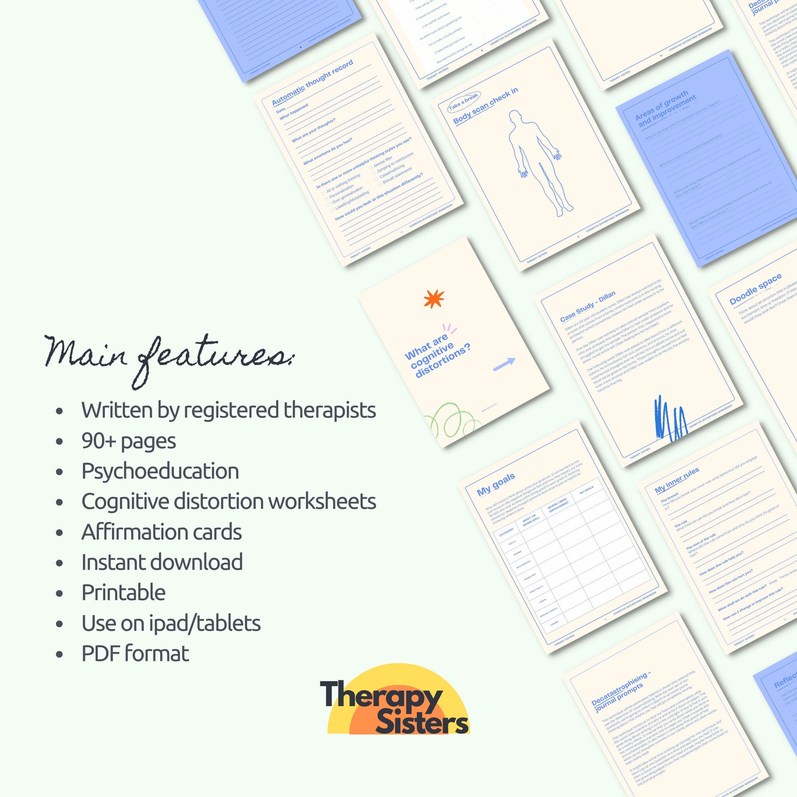Cognitive Distortions Worksheets | Process Unhelpful Thinking Styles ...