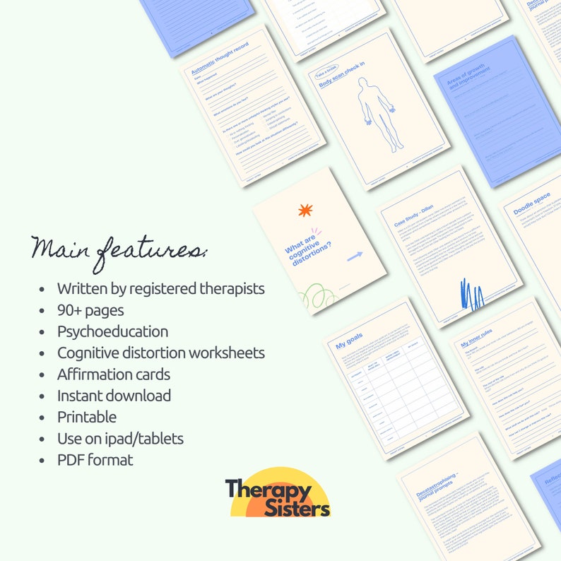 Cognitive Distortions Workbook Process Unhelpful Thinking Styles ...