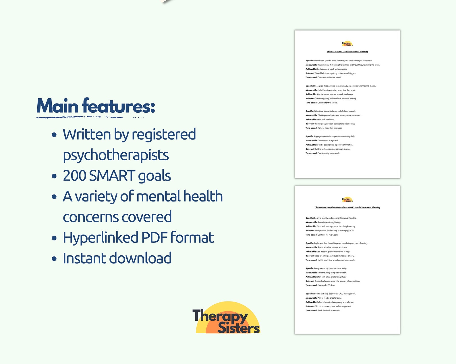 SMART Goals Treatment Planning Guide | Therapy Interventions Therapy ...