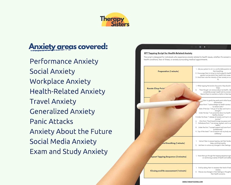 EFT Tapping Therapy Scripts | Therapy Tools Therapy Intervention ...