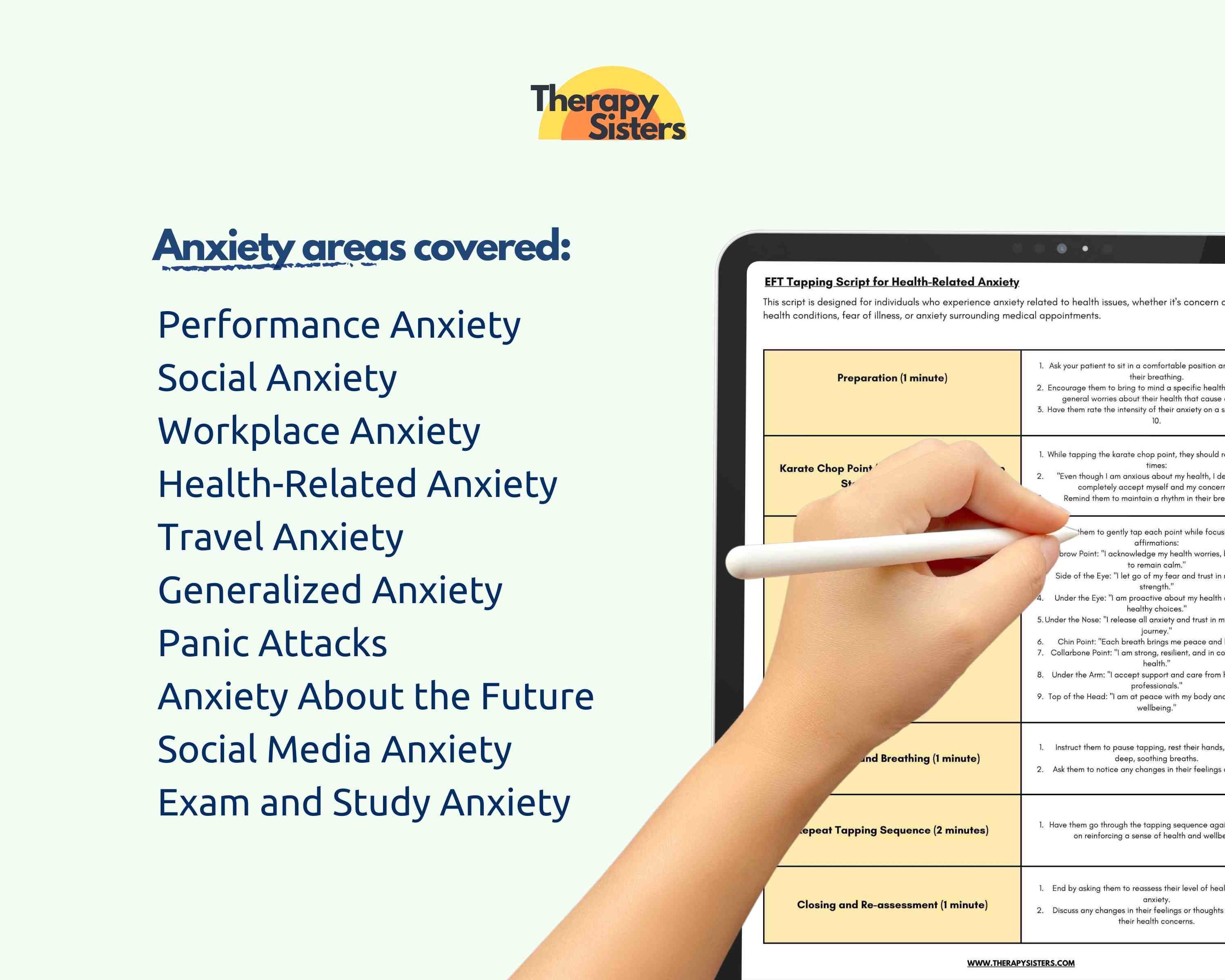 EFT Tapping Therapy Scripts | Therapy Tools Therapy Intervention ...