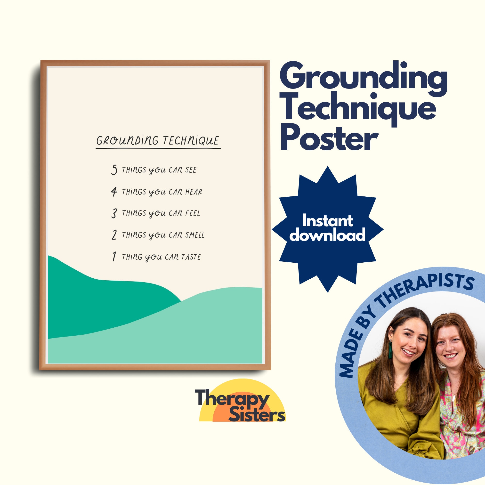 Grounding Therapy Office Decor Poster Confidentiality Therapy Office ...