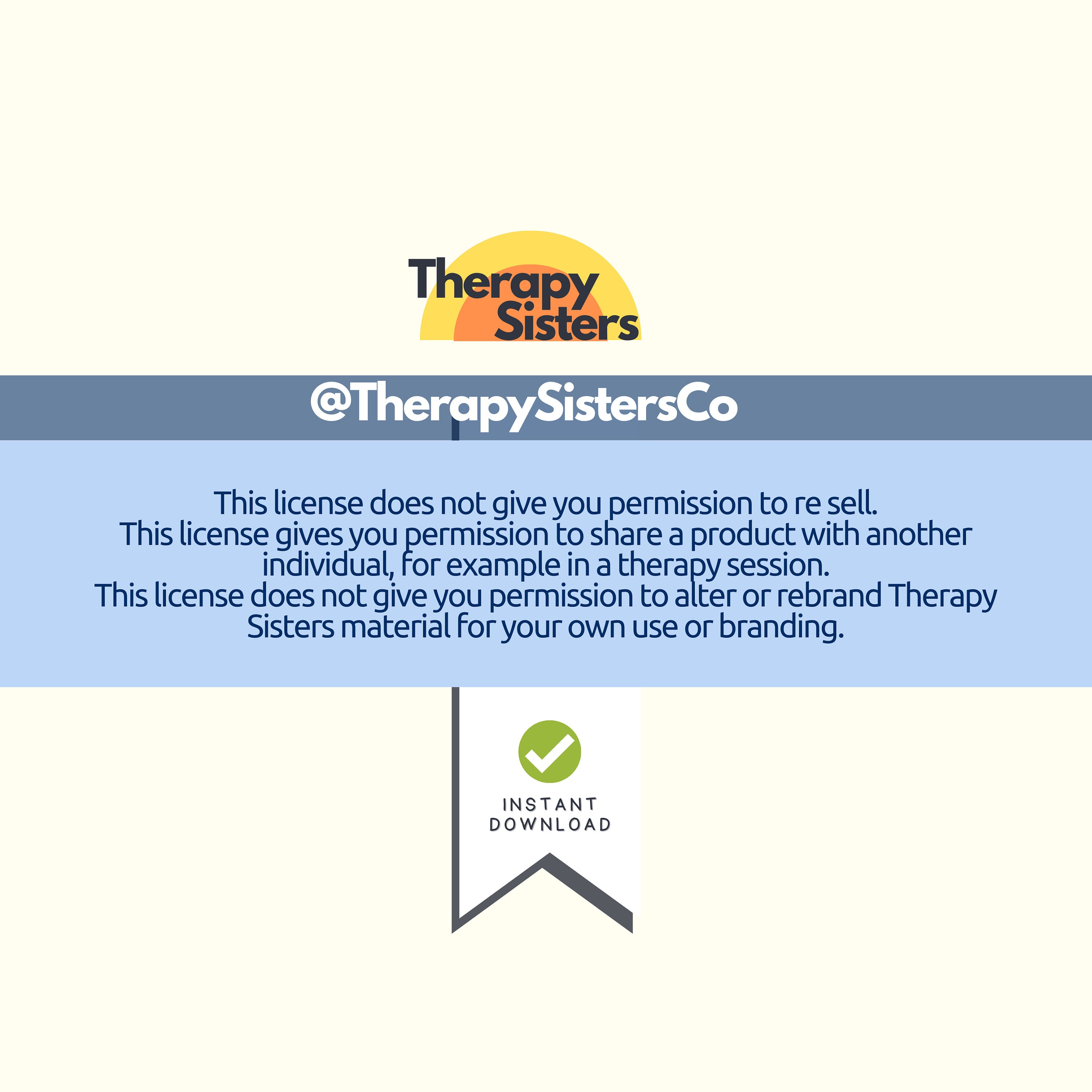 Commercial License — Therapy Sisters