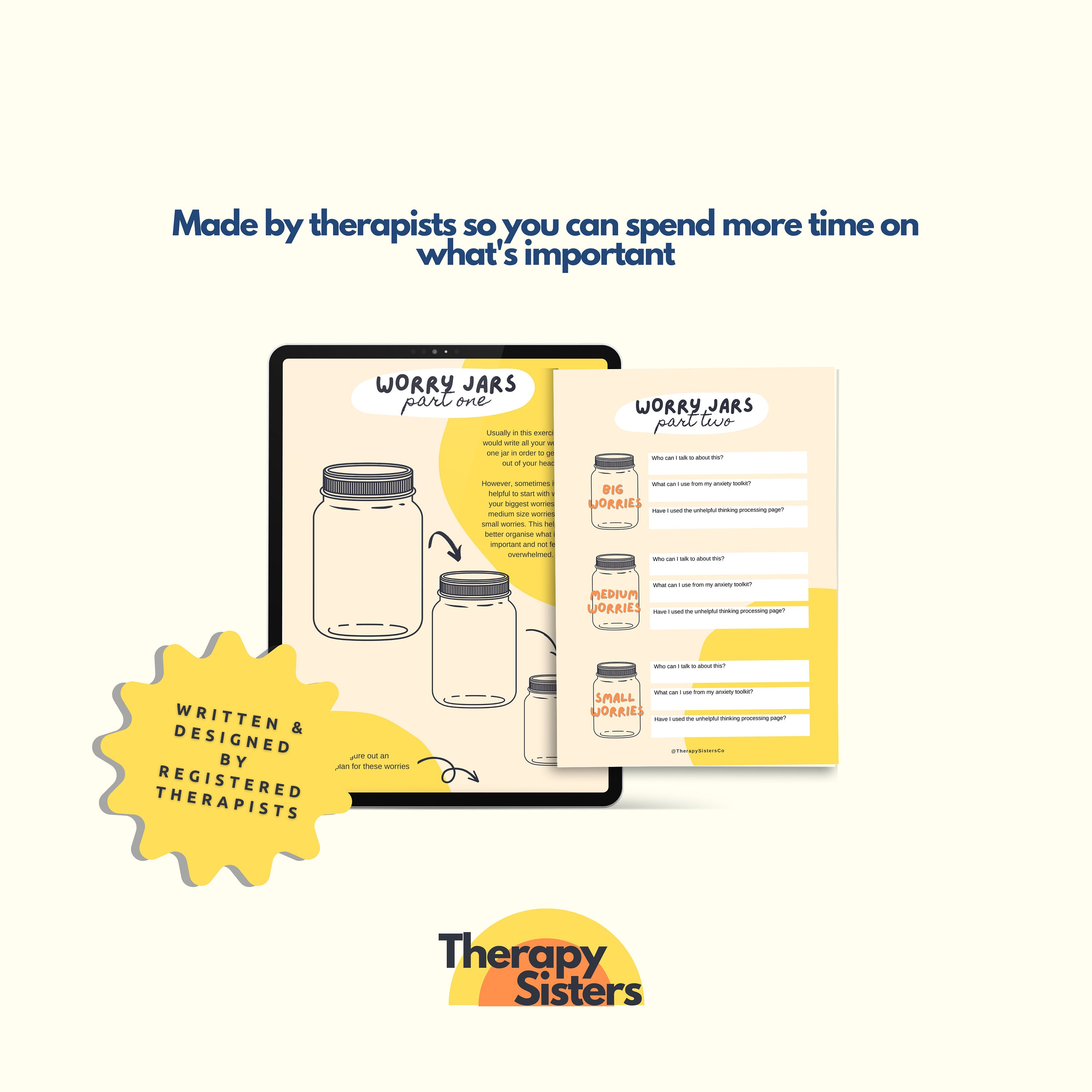 Anxiety Worry Jars for Teens Counselling Tool Therapy Resource ...