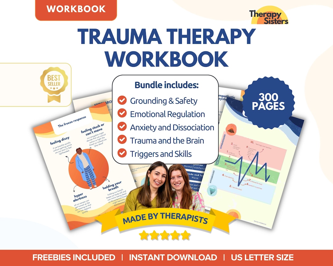 Trauma Therapy Workbook BUNDLE | CPTSD PTSD Workbook Trauma Processing ...