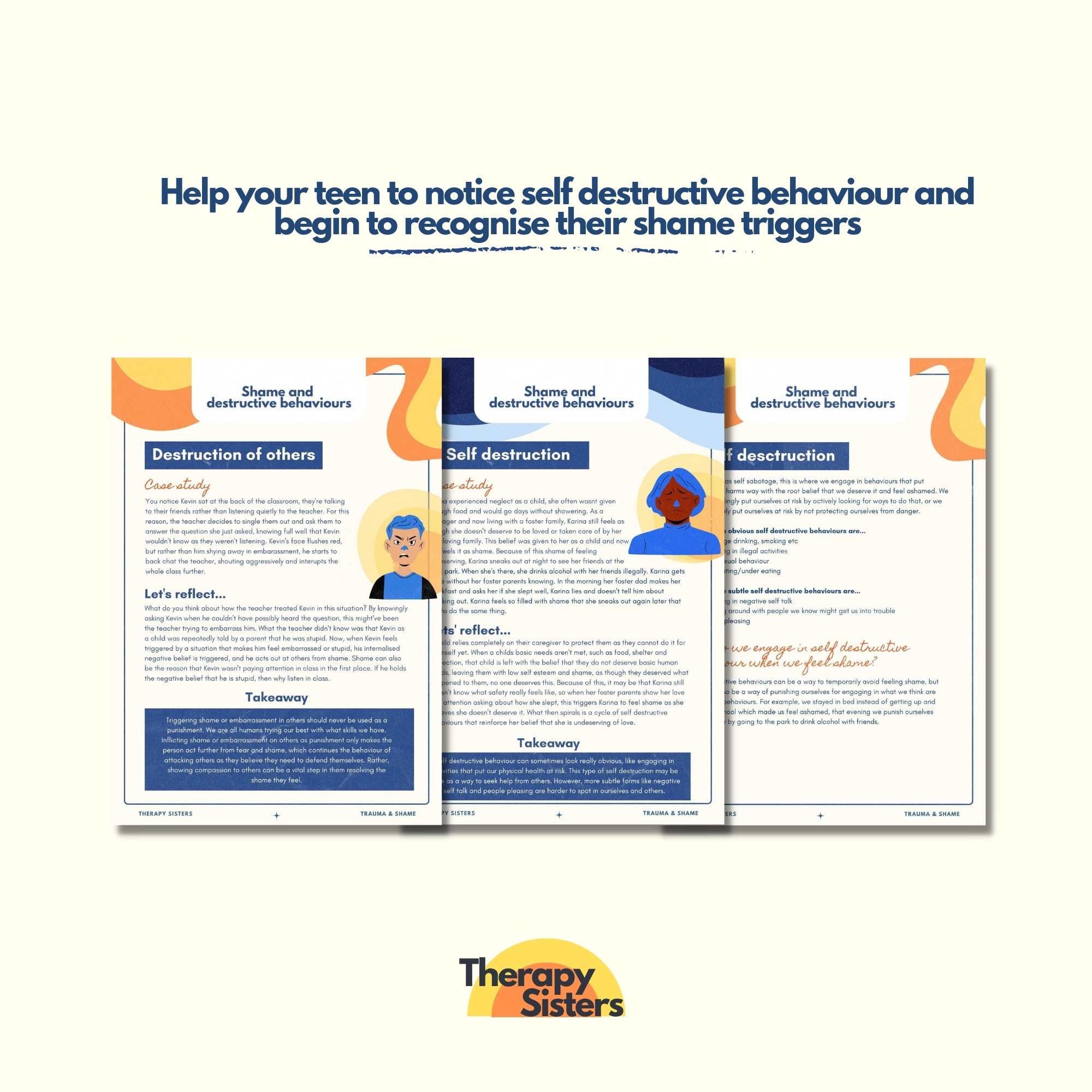 Trauma Shame Processing Workbook Trauma Journal Printable CBT Anxiety ...