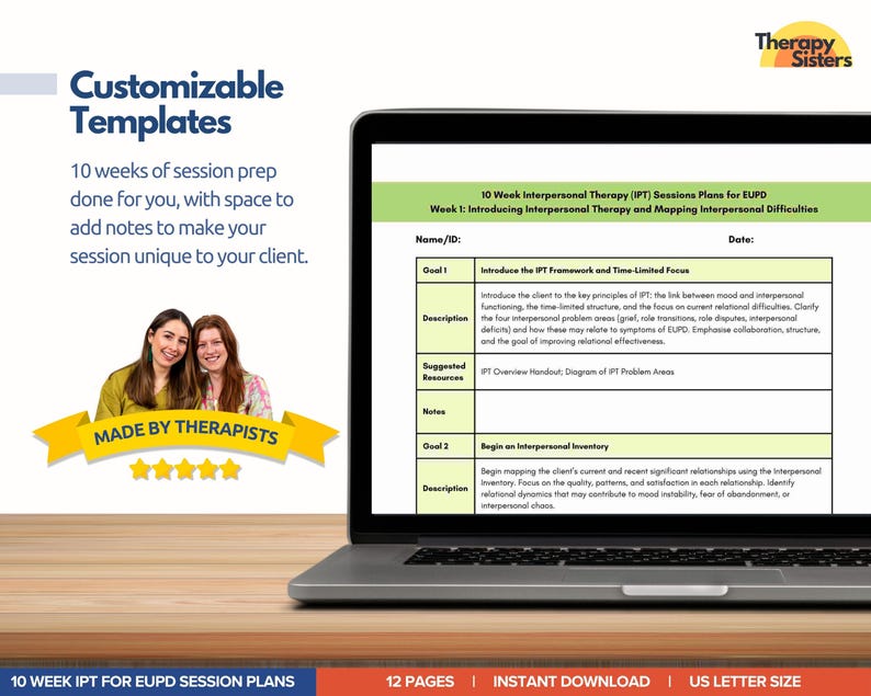 IPT for EUPD 10-week Session Plan | Therapy Worksheets (PDF) - Etsy UK