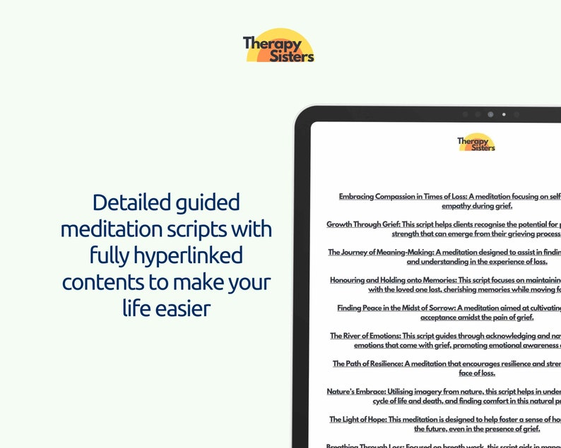 10 X 25-minute Guided Meditation Scripts for Grief | Grief and Loss ...