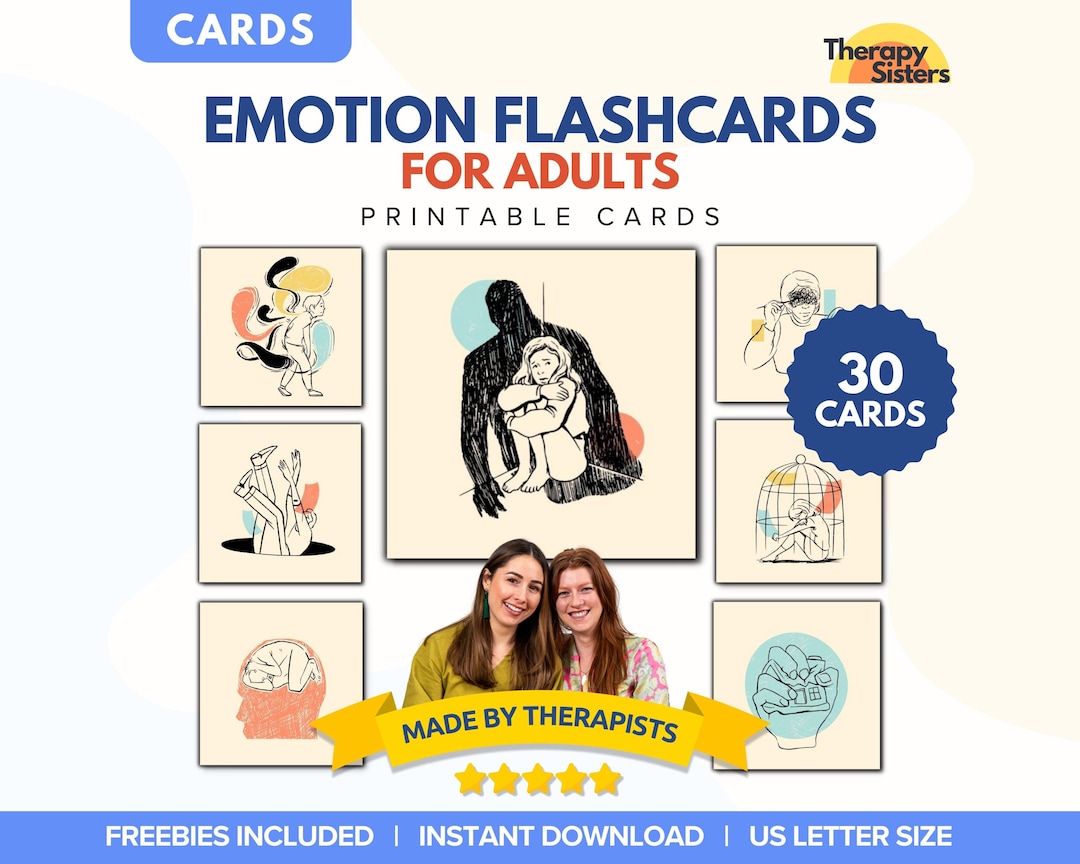 30 Emotion Flashcards | Teen Therapy Card Deck Counselling Tool Therapy ...