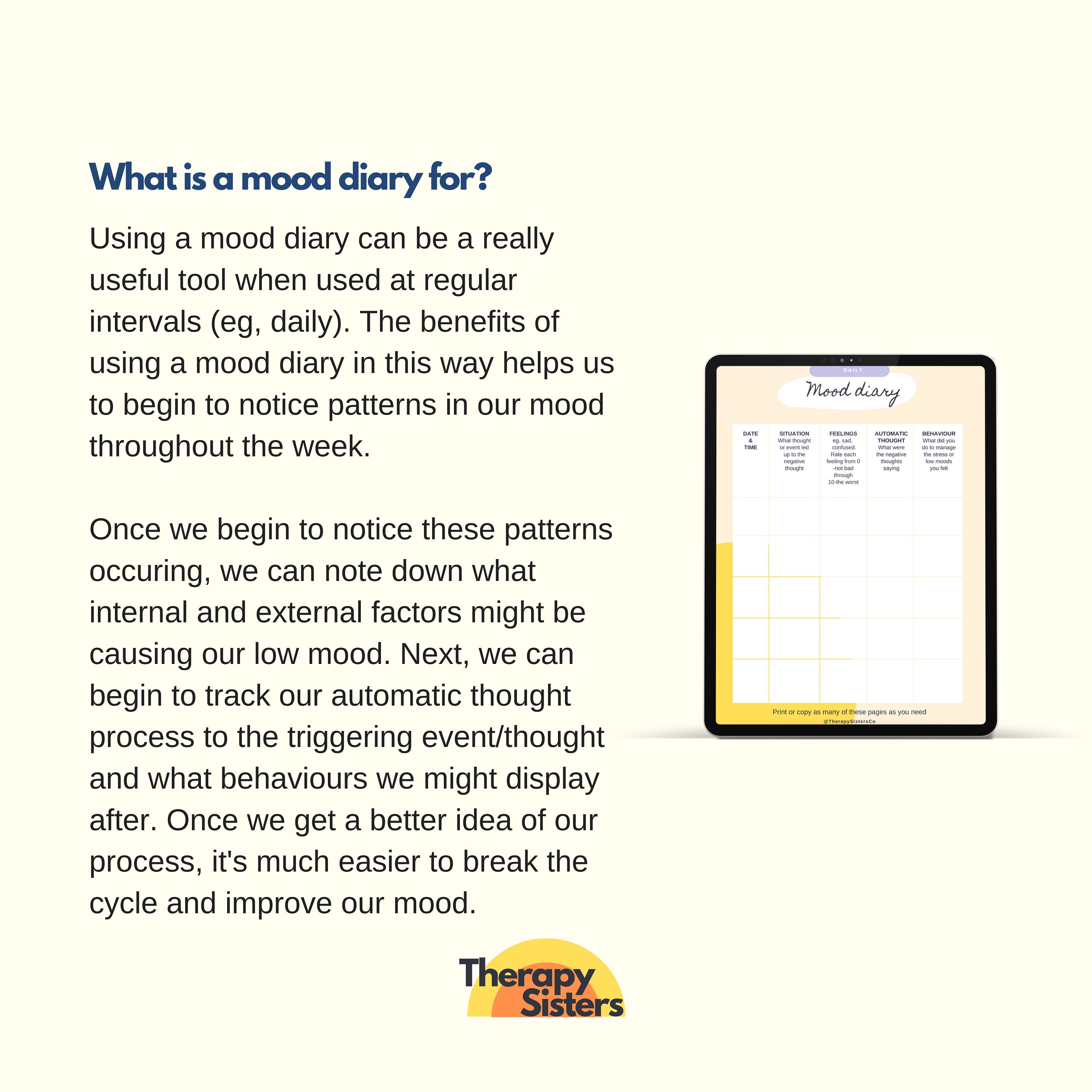 Digital Mood Diary Daily Mood Tracker Mood Journal Mood Chart Feelings ...