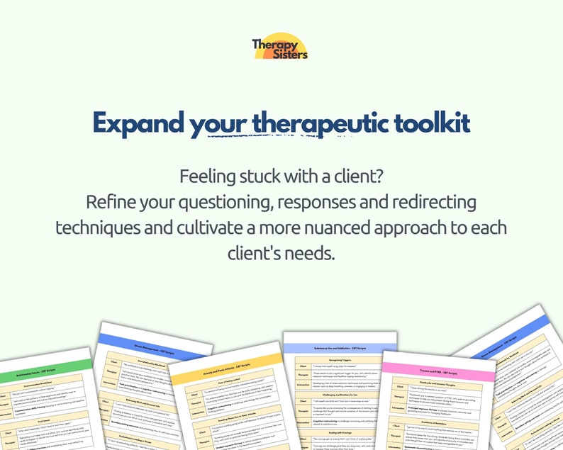 CBT Therapy Session Scripts | Therapy Note Sentence Starters Therapy ...