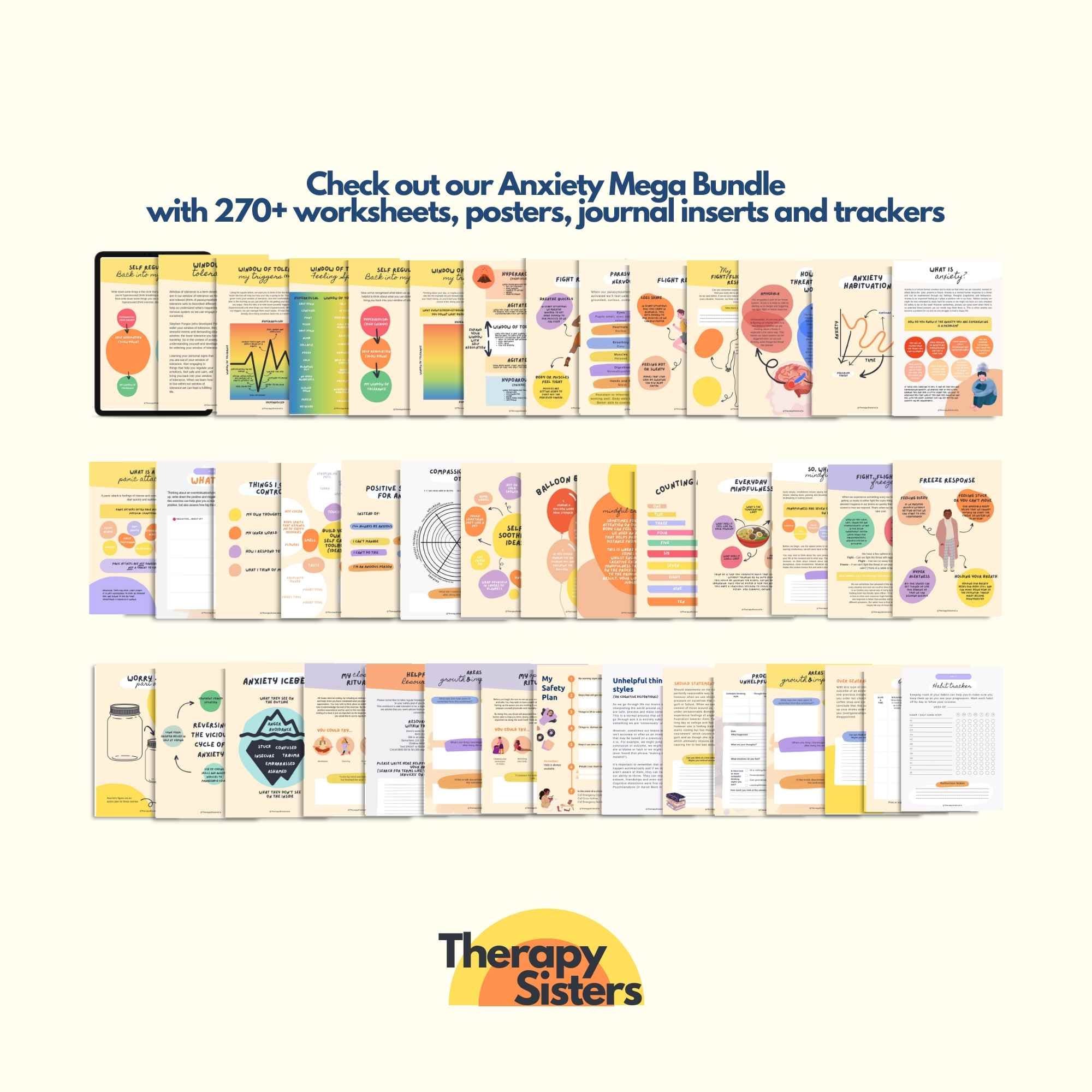 Window of Tolerance Worksheet Trauma Therapy DBT Therapy - Etsy