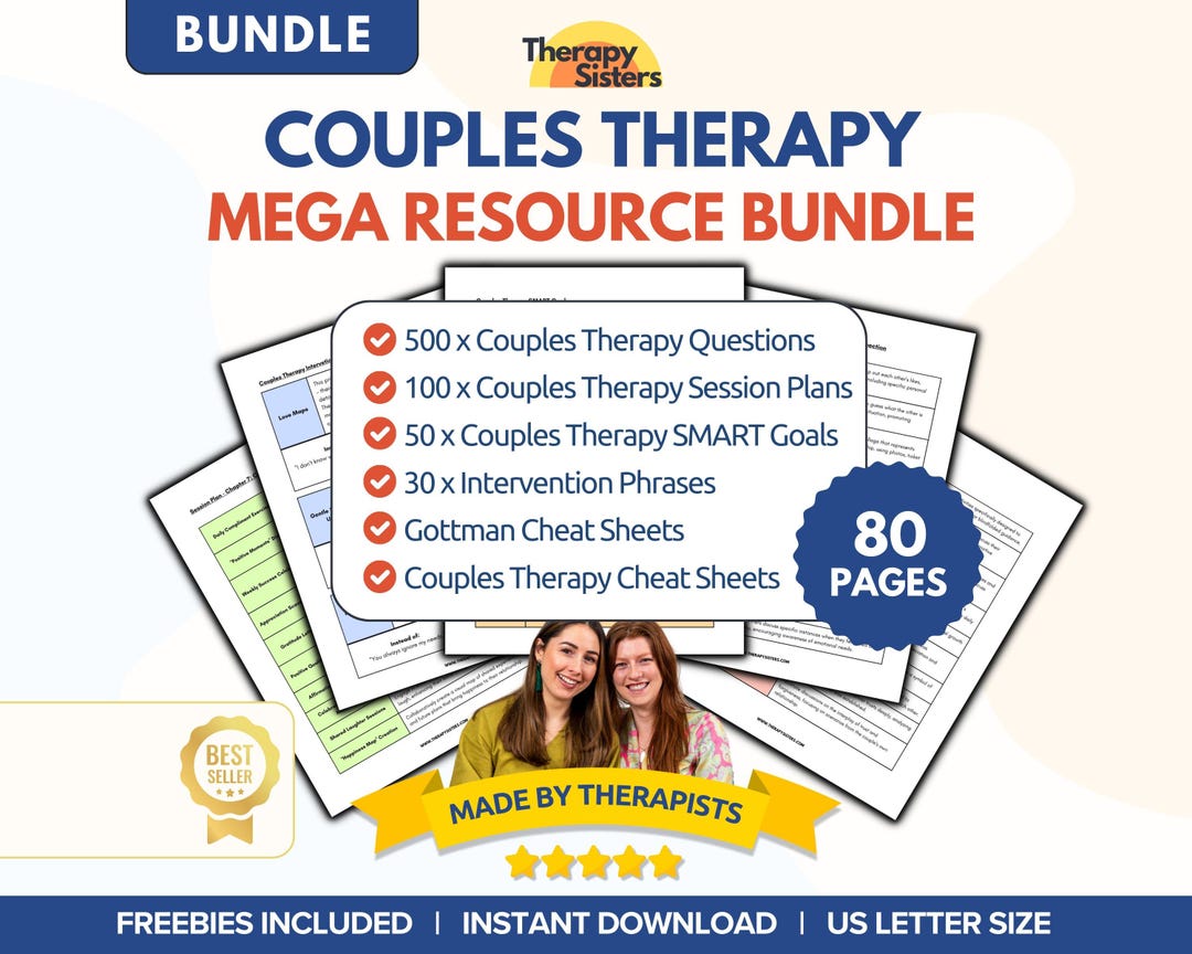 Couples Therapy Resource Bundle | Communication Tools Couples ...