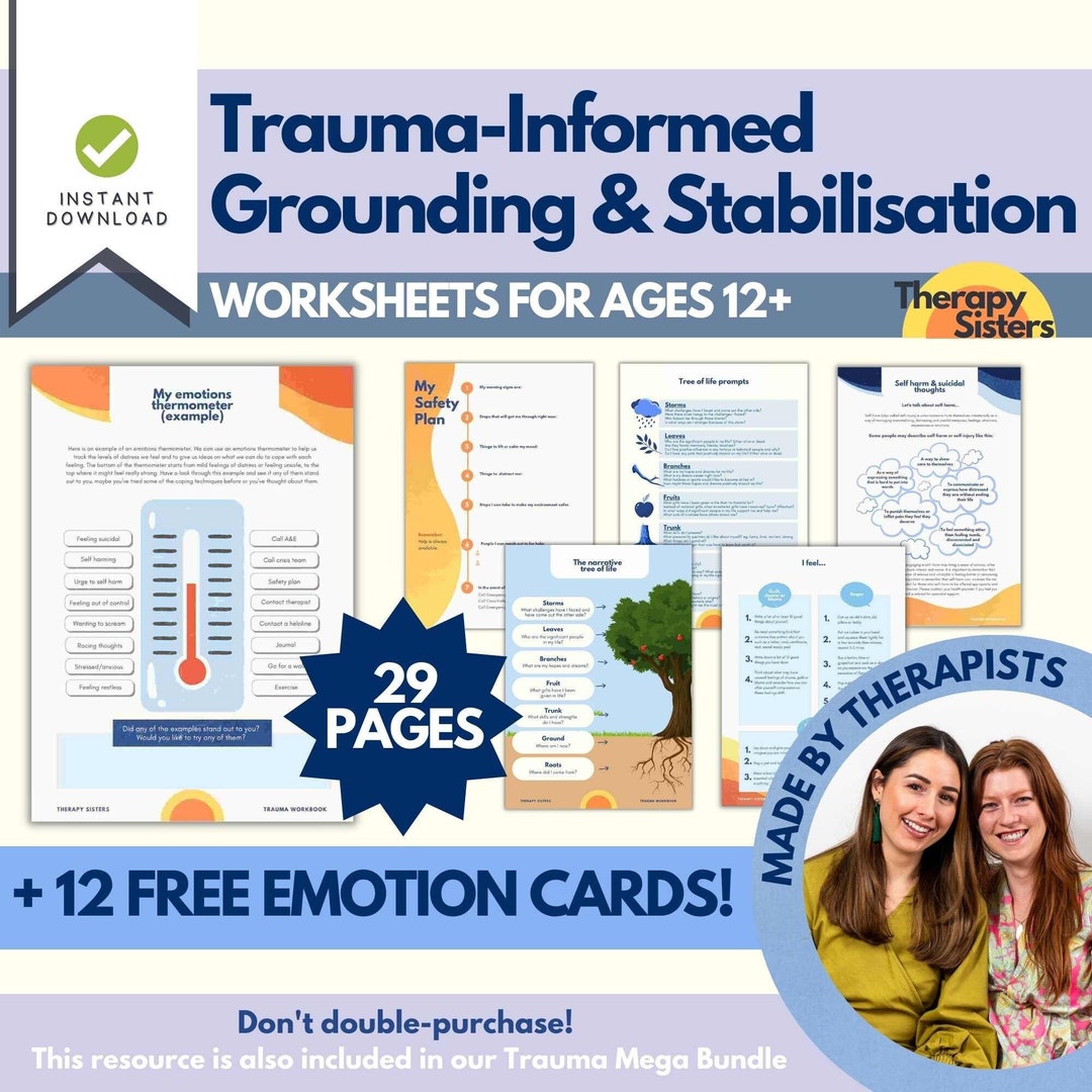 Trauma Therapy Safety Worksheets | Trauma Journal Printable CBT Anxiety ...