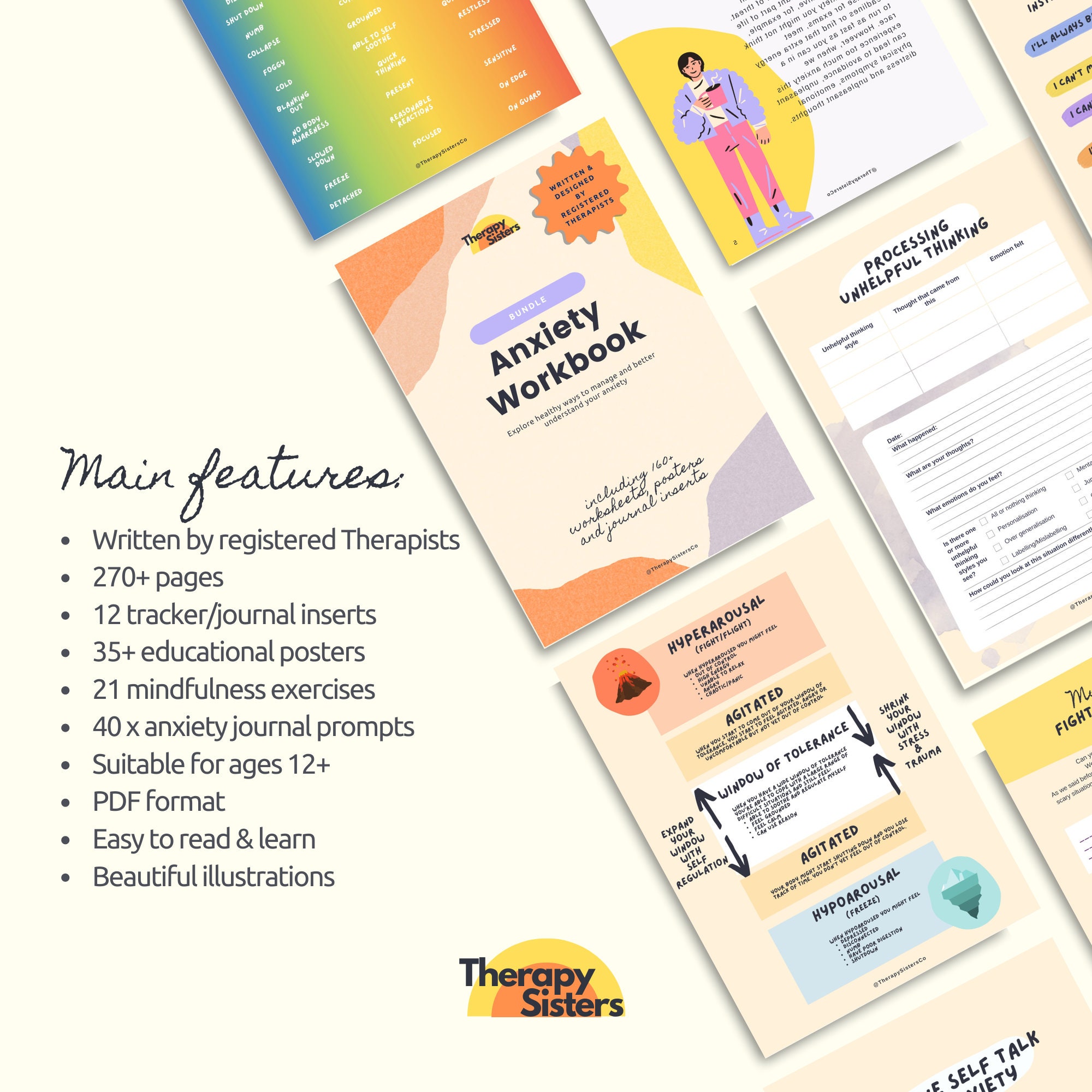 Teen Anxiety Mega Bundle Psychologist Resource Therapy Worksheets ...