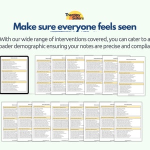 Therapy Progress Note Template | Therapy Documents Note Sentence ...