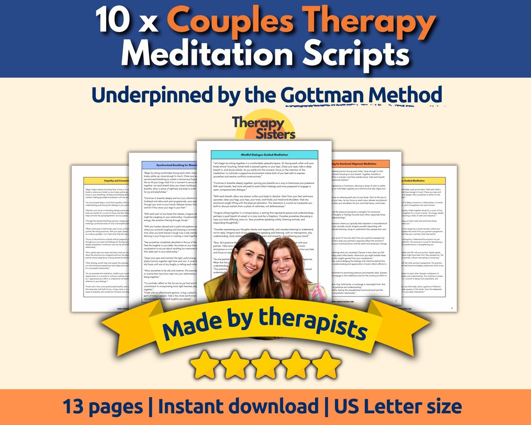 10 X Couples Therapy Guided Meditation Scripts | Couples Counselling ...