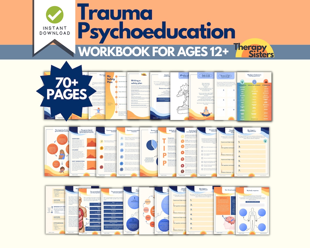 Trauma Psychoeducation Workbook Trauma Journal Printable CBT Anxiety ...
