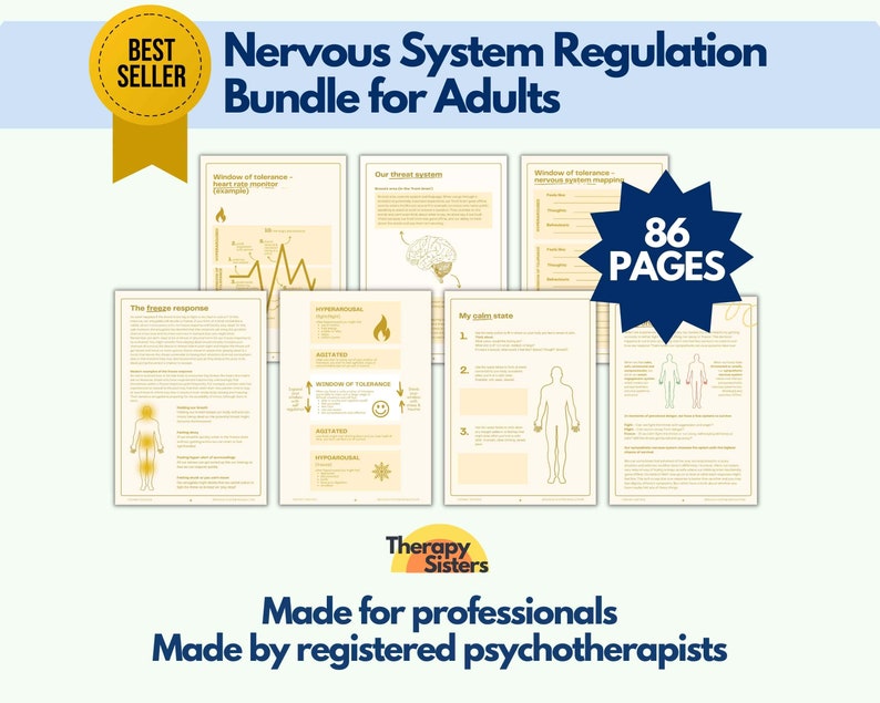 Nervous System Regulation Workbook Polyvagal Theory Prefrontal Cortex ...