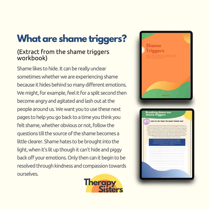 Trauma/ptsd & Shame Workbook Trauma Journal Printable CBT - Etsy