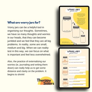 Anxiety Worry Jars for Teens | Counselling Tool Therapy Resource ...