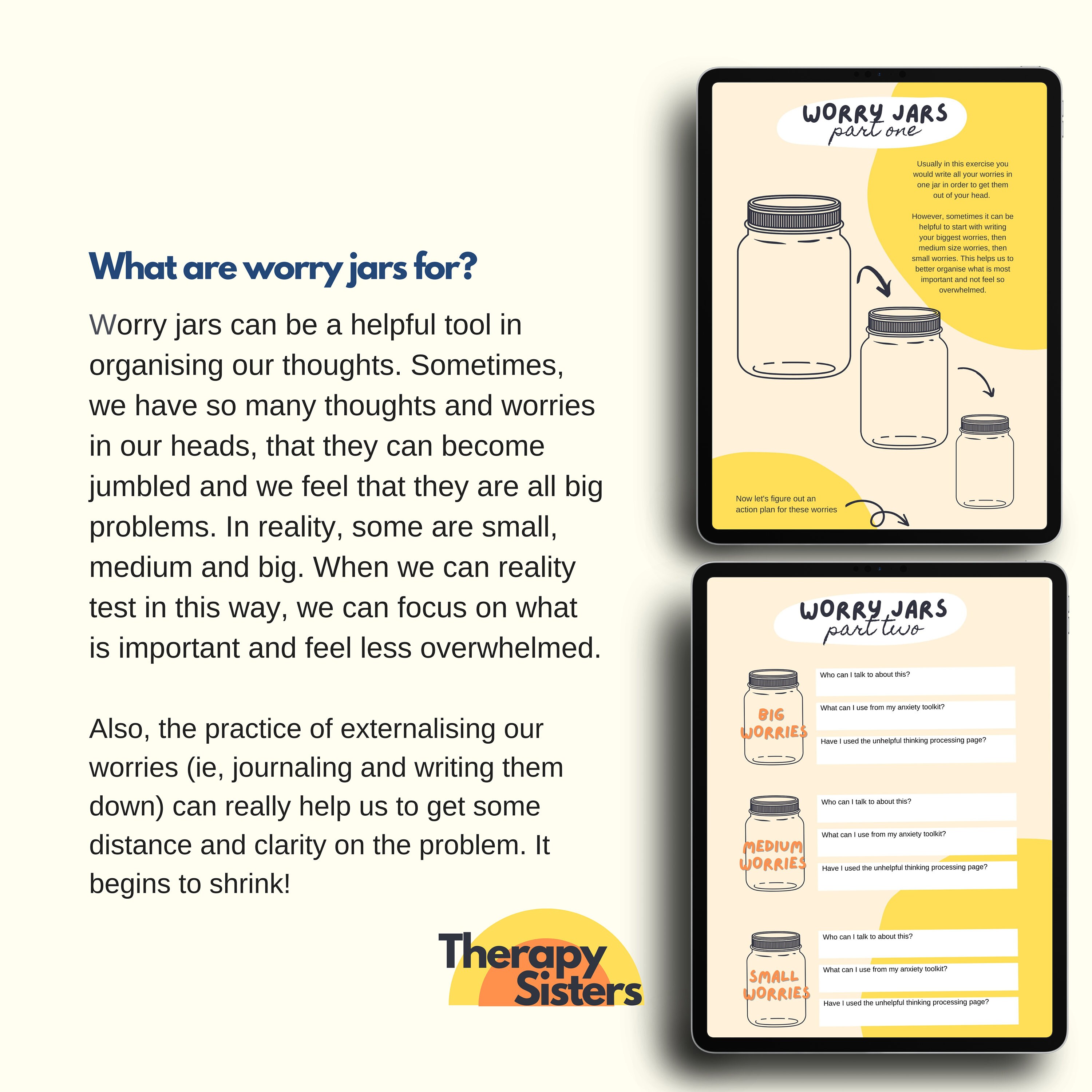 Anxiety Worry Jars for Teens Counselling Tool Therapy Resource ...