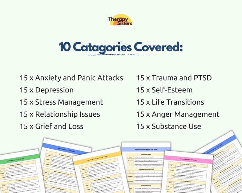 CBT Therapy Session Scripts | Therapy Note Sentence Starters Therapy ...