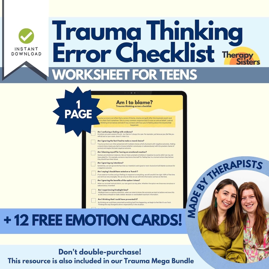 Trauma/ptsd Processing Workbook | Trauma Journal Printable CBT Anxiety ...