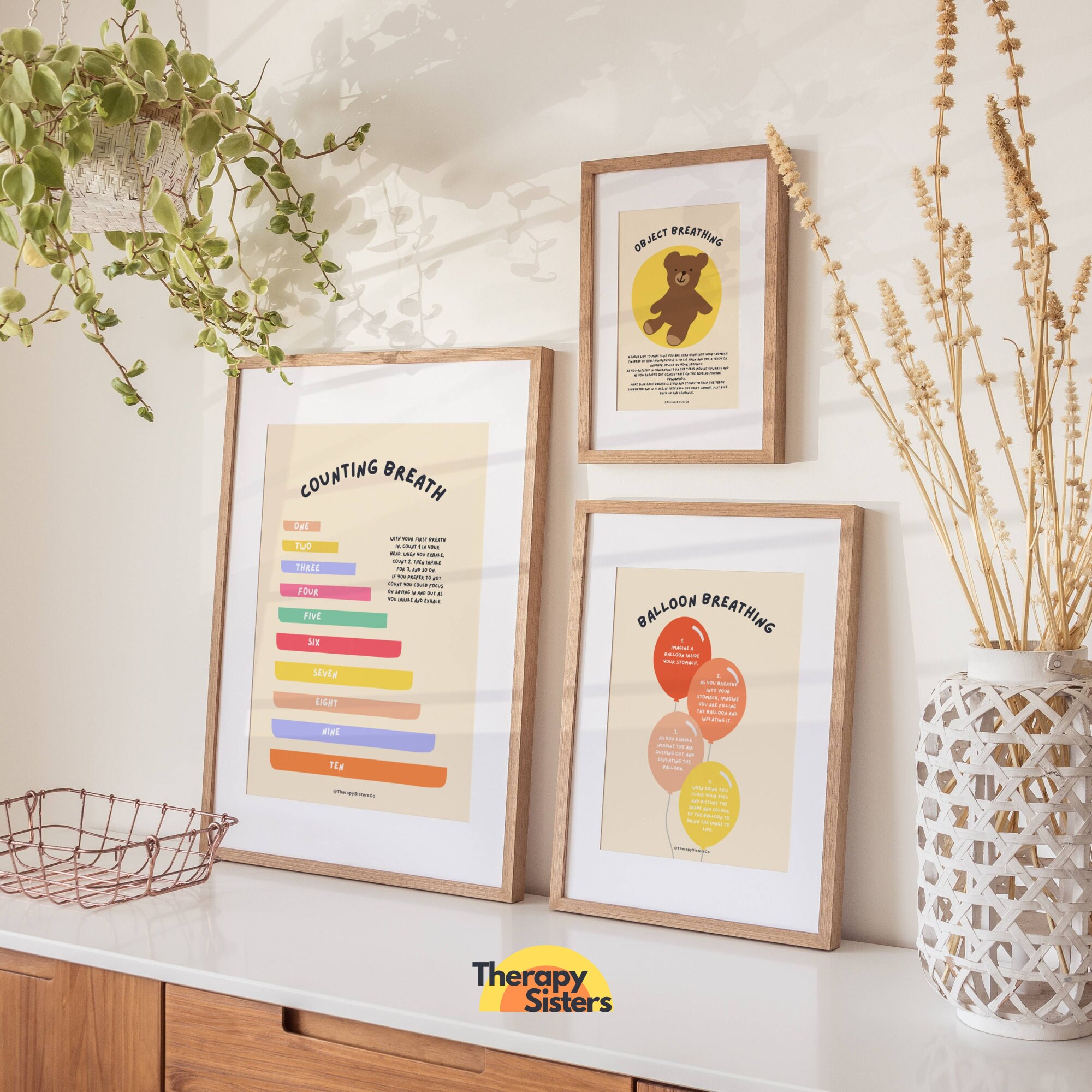 4 Mindful Exercises Posters School Counseling Sign Poster Psychologist ...