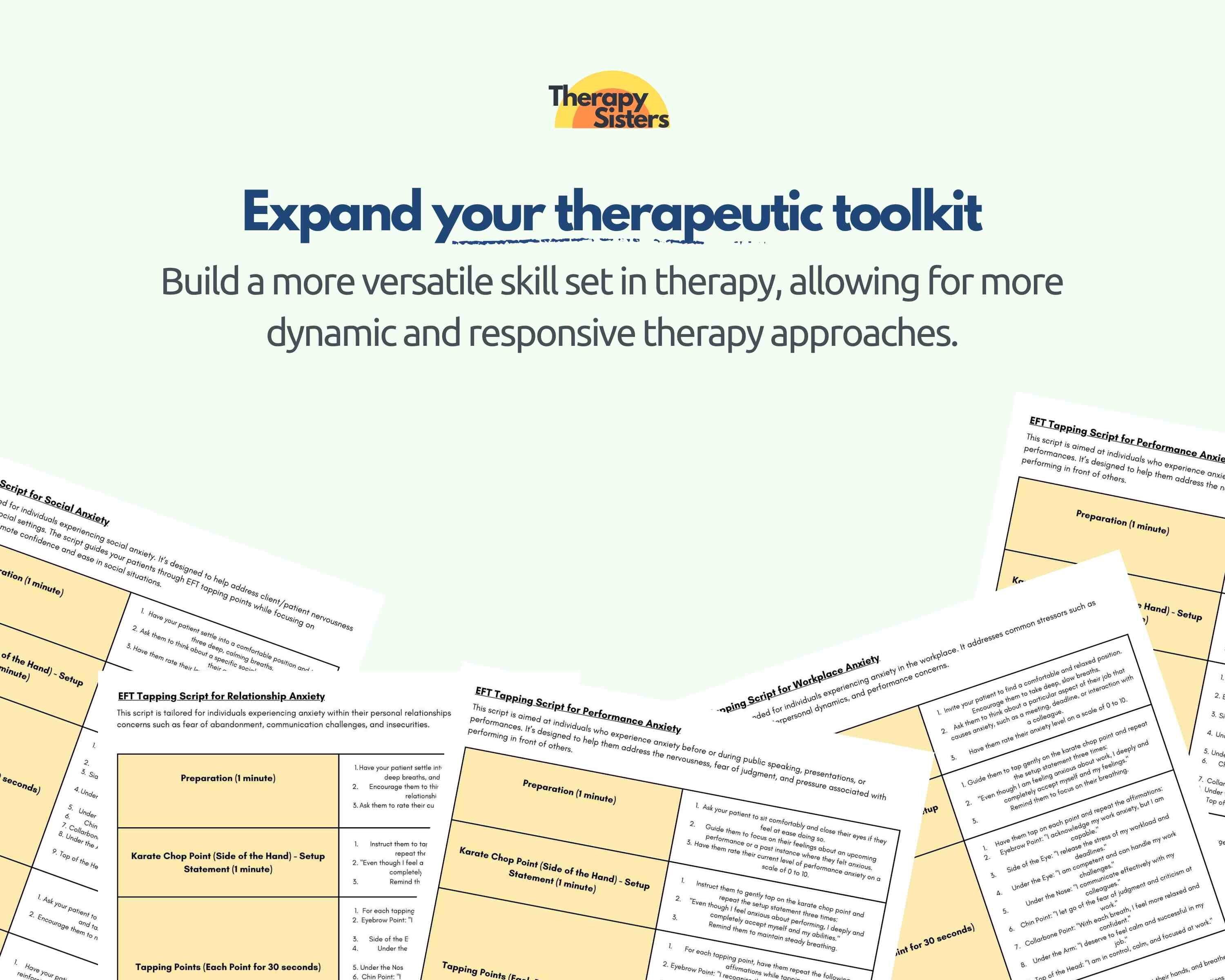 EFT Tapping Therapy Scripts Therapy Tools Therapy Intervention ...