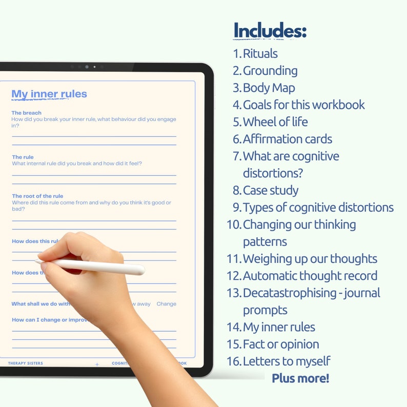 Cognitive Distortions Workbook Process Unhelpful Thinking Styles ...