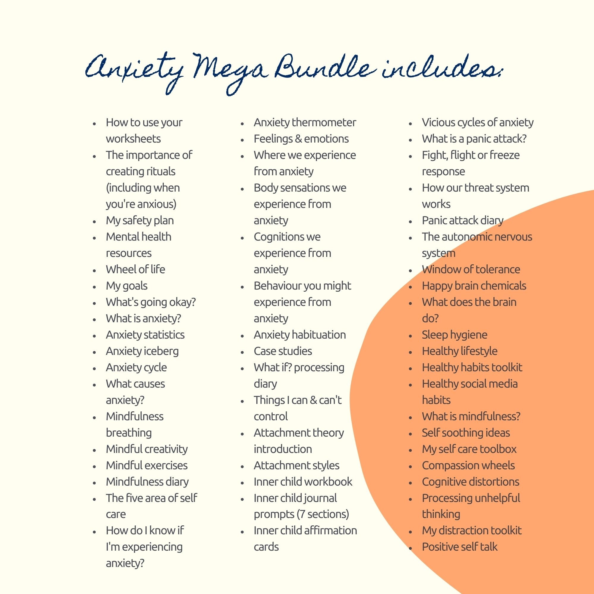 Anxiety Mega Bundle Psychologist Resource Therapy Worksheets - Etsy